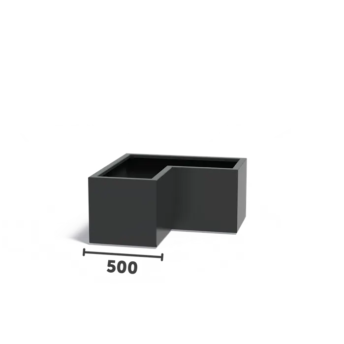 Aluminium Plantenbak L-Vorm 100 x 100 x 50 cm — Planten247.nl